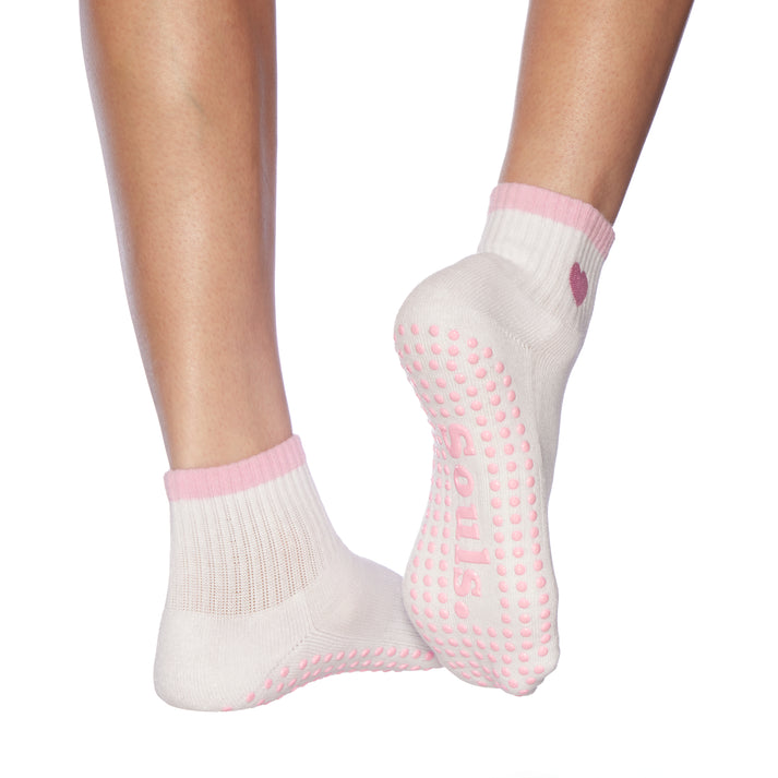 Pink Heart Grip Socks | Sweet Grip & Support Grip Socks – Souls.