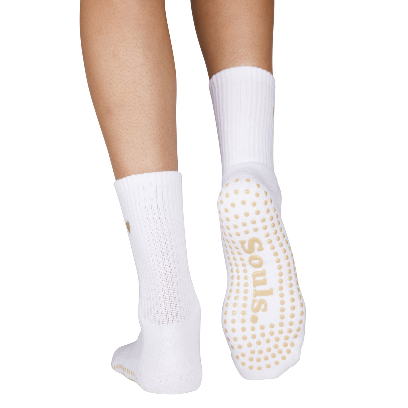 Beige Heart Grip Socks | Sweet & Supportive Grip Socks – Souls.