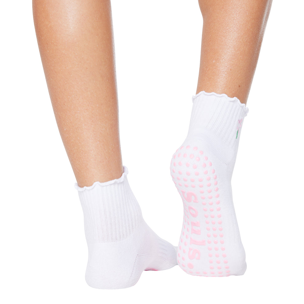 Ruffle Flowers Grip Socks | Sweet Style & Grip Grip Socks – Souls.